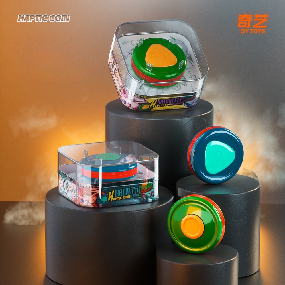 Qiyi Spinner Magnet EDC Stress Relief Spinning Tops Toy Storage Box ...