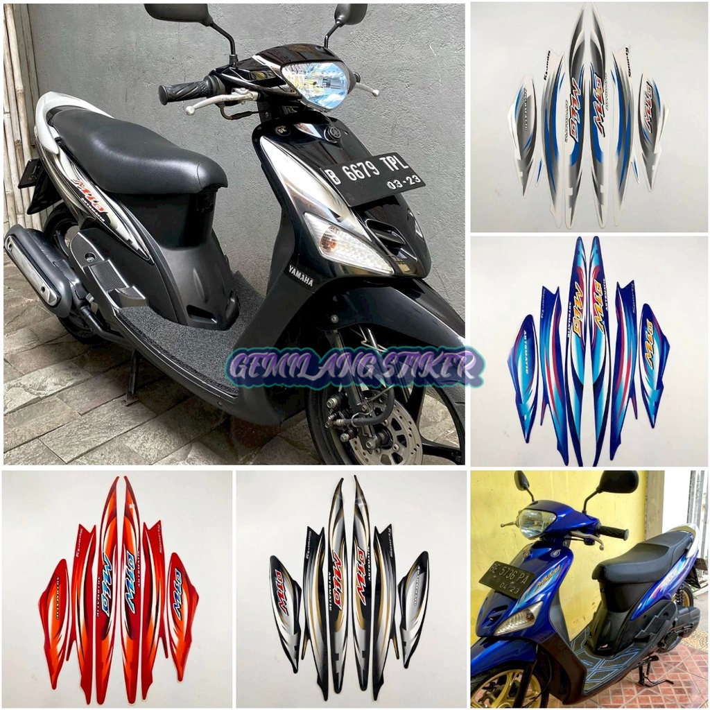 Striping Decal Polet Sticker Yamaha mio 2007 sporty motorbike striping ...