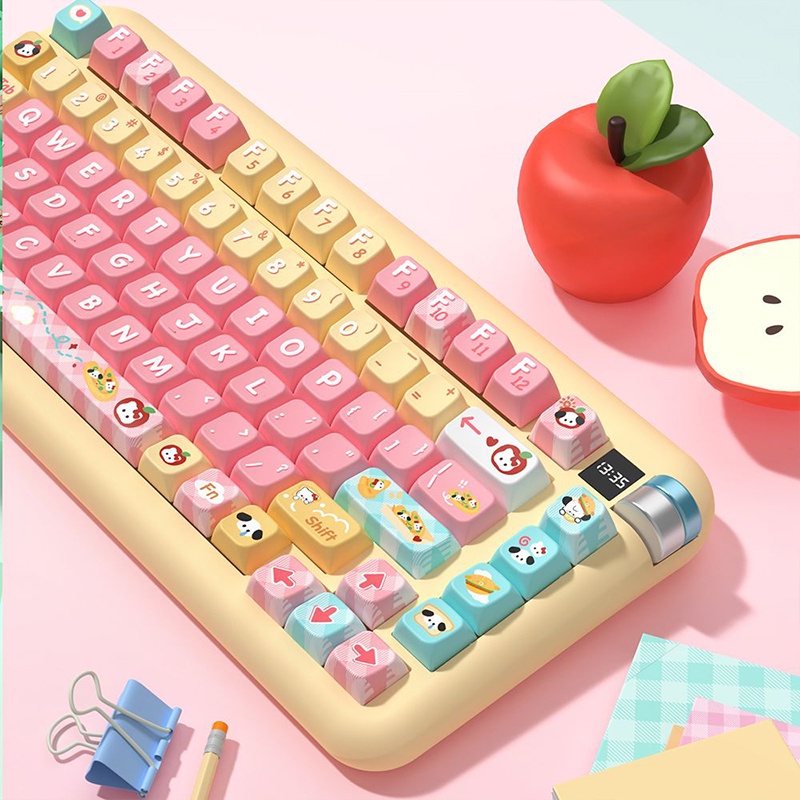 138/158pcs Sanrio Original Bread Theme Keycaps MDA Profile Five Sided ...