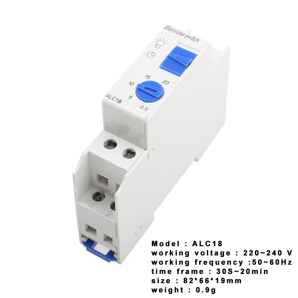 Din rail Staircase Lighting Timer Switch timer relay 220VAC 16A used for corridor lighting ALC18 ...