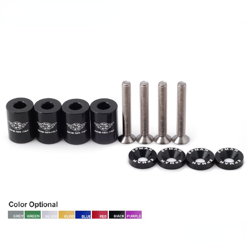 Racing 1" billet hood vent spacer riser kit for all turbo/engine/motor ...