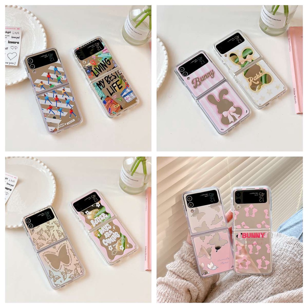 Couple Aesthetic Casing Samsung Z Flip4 Z Flip3 Flip Elegant Colorful ...