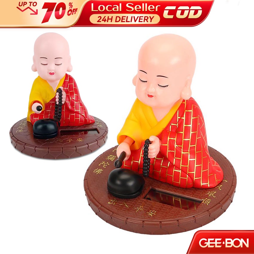 GEEBON Little Monk Figurine Monk Toy Solar Dancer Toy Figure Buddha ...