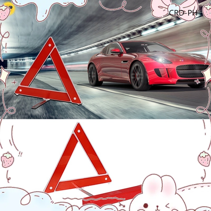 Car Emergency Breakdown Warning Triangle Red Reflective Safety Hazard ...