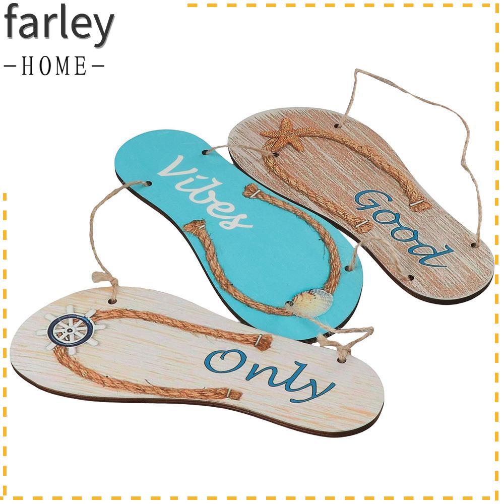 FARLEY Good Vibes Only Sign, 9x12 in Wooden Wooden Flip Flop Hanging ...