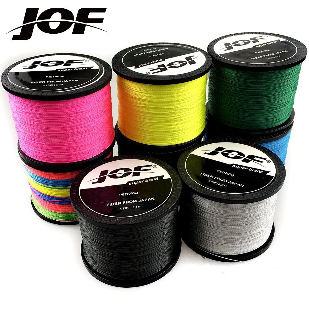 JOF 4 Strands 1000M/500M/300M/100M Braided Fish Line Carp Fishing Line ...
