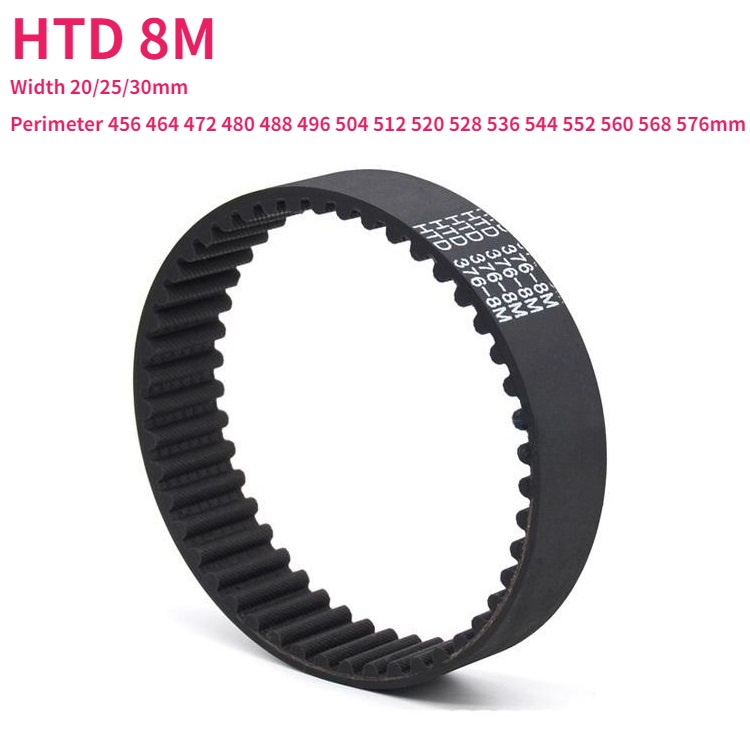 HTD 8M Closed Loop Rubber Synchronous Belts Pitch 8mm Width 20/25/30mm ...