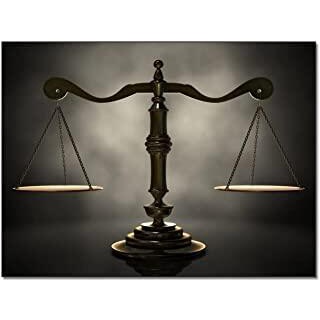 Aomaca Golden Justice Balance Wall Art Modern Poster Canvas Poster and ...