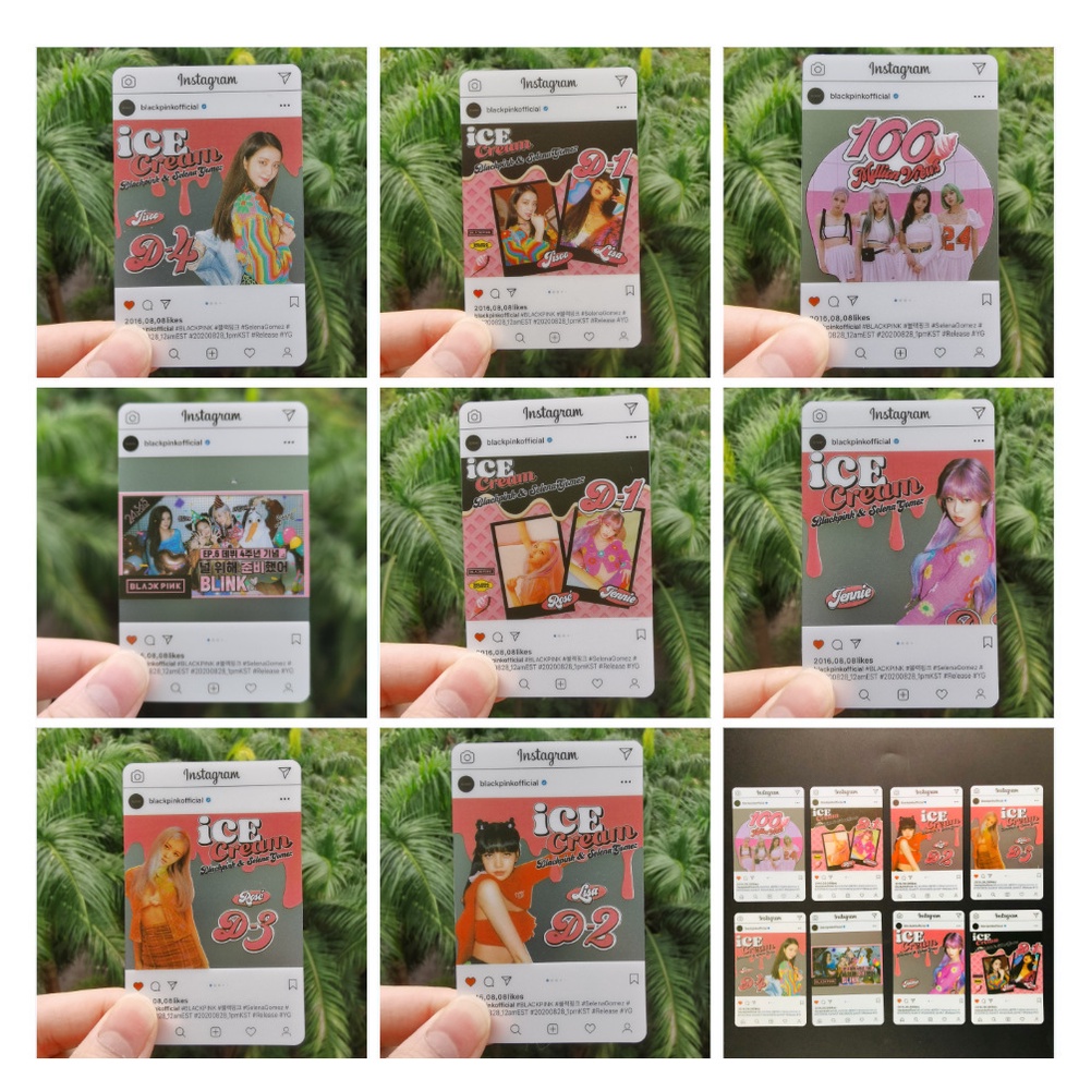 8pcs/set BP Coachella Performance Photocards PVC Cards ICE CREAM Matte ...