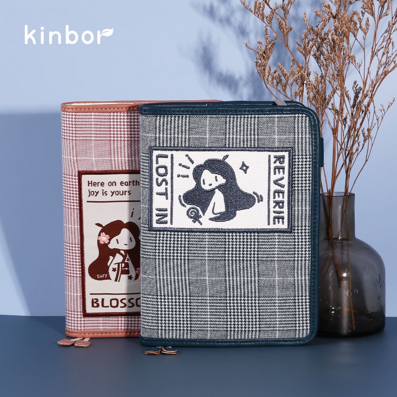 Kinbor Yuli Bi-color A6 Handheld Book Cute Literary Style Notebook ...