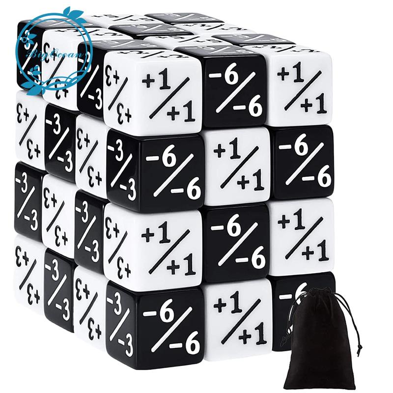 48 Pieces 16mm Dice Counters Token Dice Loyalty Dice D6 Dice Square for ...