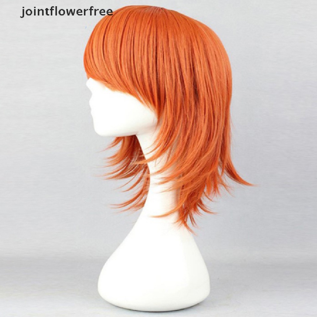 JLPH One Piece Nami Cosplay Wig Synthetic Short Wig Orange Haircuts ...