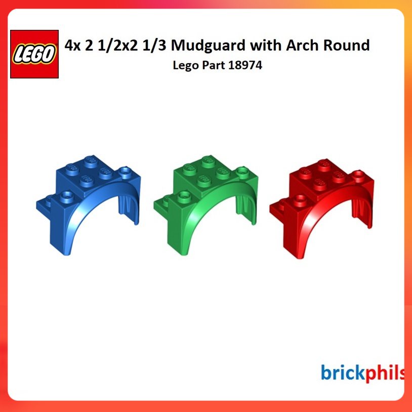 Lego Part 18974 4x 2 1/2x2 1/3 Mudguard with Arch Round (2pcs per Lot ...