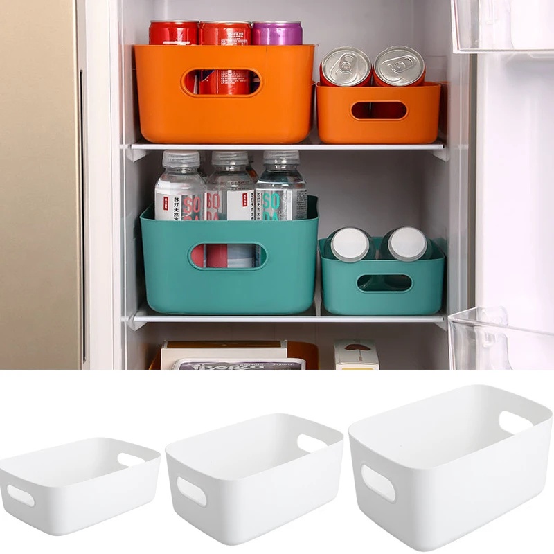 S/M/L Plastic Storage Box/Kitchen Sundries Storage Baskets with Handle ...