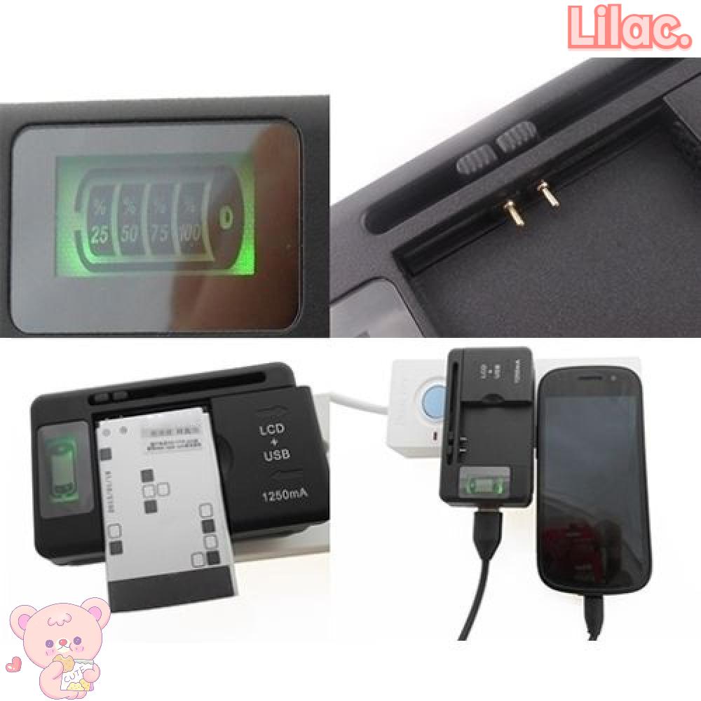 Lilac USB LCD Phone Battery Charger Universal Mobile Cell Phone Display ...