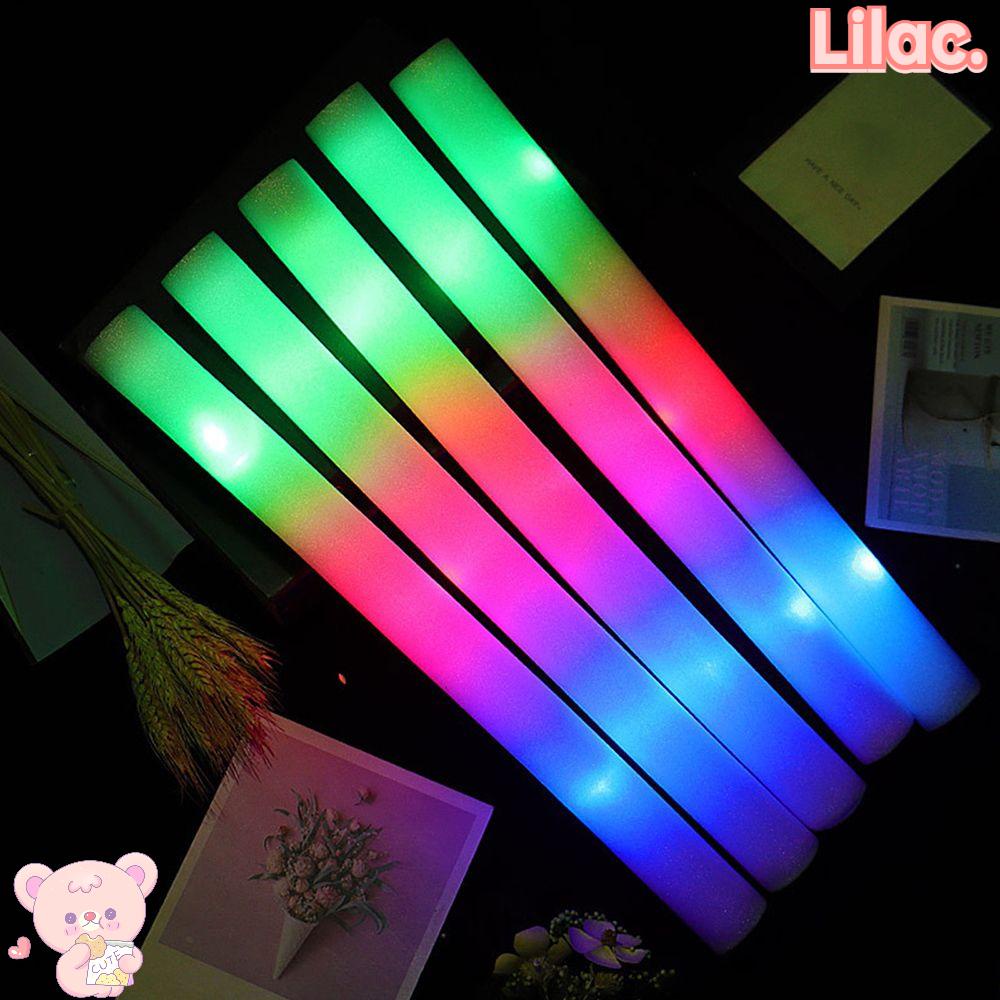 LILAC 1/5pcs Colorful Flashing LED Foam Stick Event Light up Glow in ...