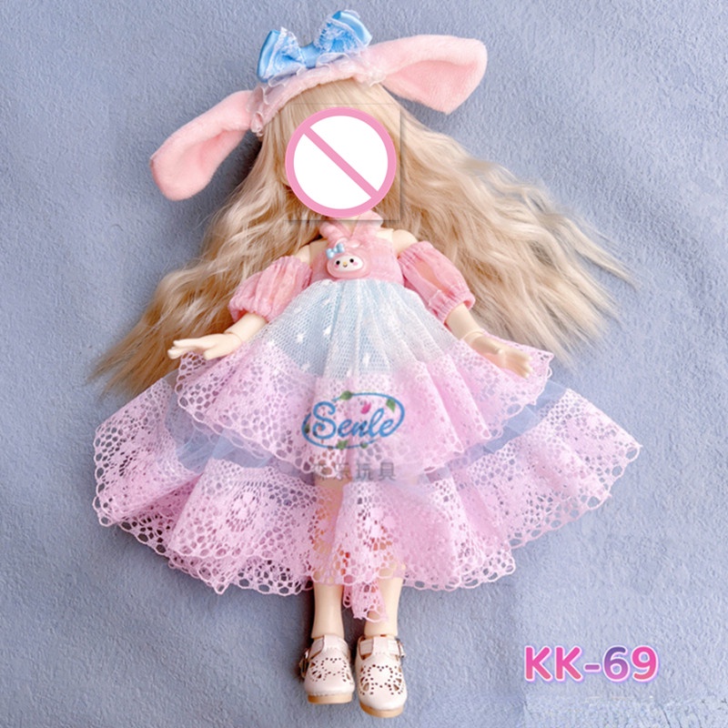 30cm BJD Doll Clothing Fat Doll Fashion Dress Set Girls Doll Dress Up ...