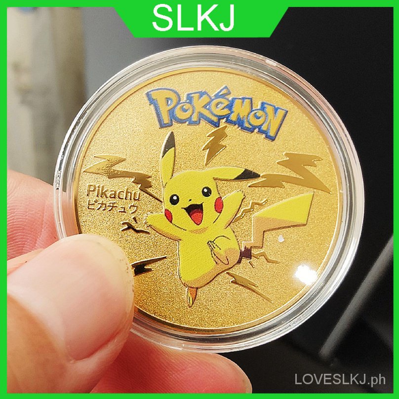 Golden Pokemon Coins Metal Pikachu Coins Charizard Mewtwo Pikachu Metal ...