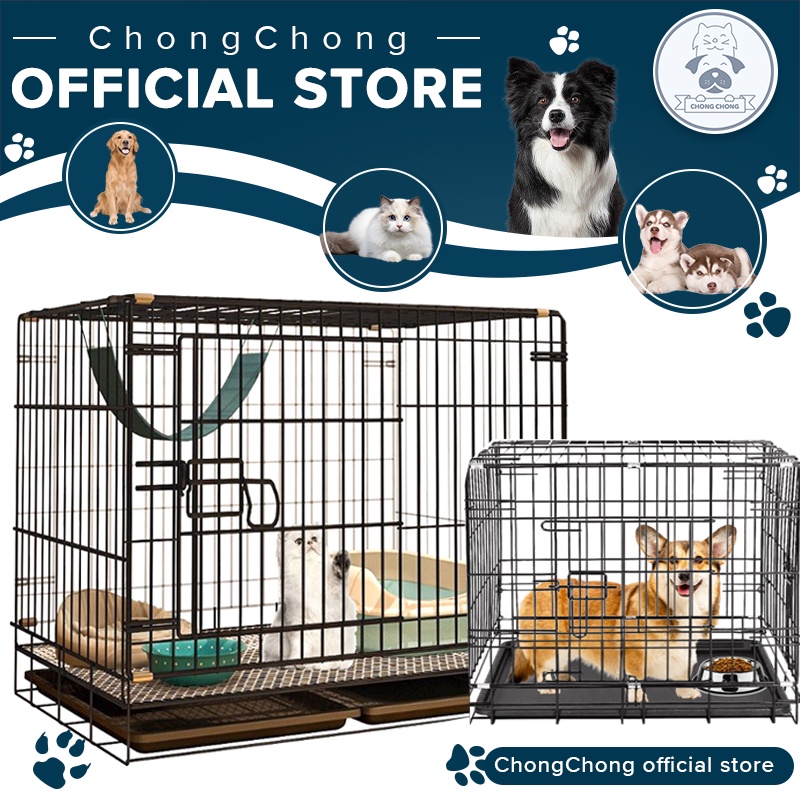 【Individual Box Packaging】Foldable Dog&Cat Cage Dog Cage Stainless Pet ...