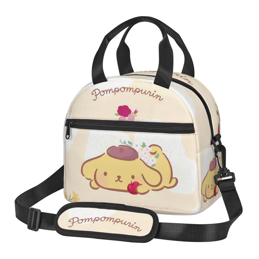 Sanrio PomPomPurin Portable Shoulder Tote Insulated Lunch Bag Reusable ...