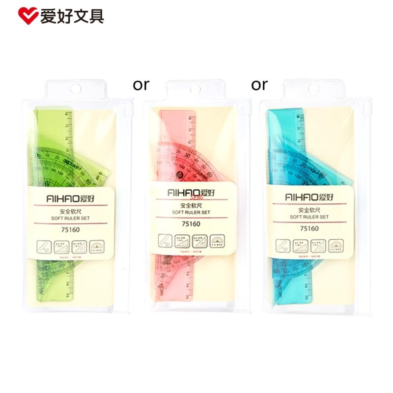 seng 4 Math Geometry Tool Set Include Plastic Clear Ruler,Protractor ...