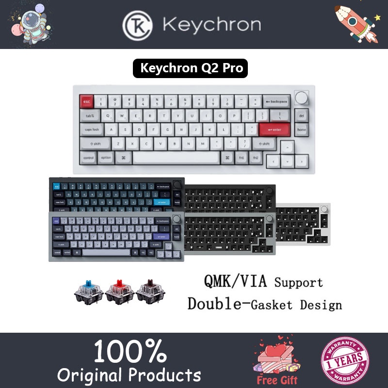Keychron Q2 Pro QMK/VIA True Wireless Gasket Customized Mechanical ...