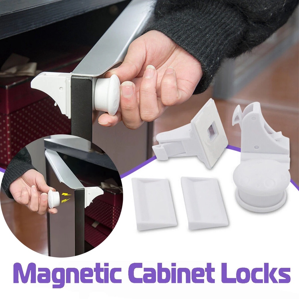4+1 Pcs/Set Hidden Drawers Door Magnetic Lock/ Eco-Friendly Child ...