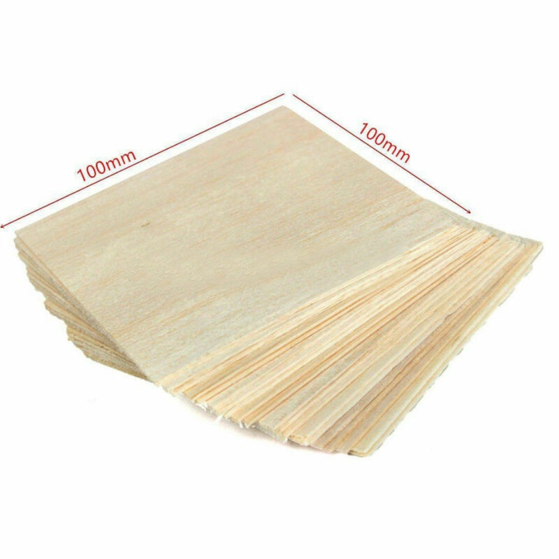 20pcs Balsa Wood Sheets Wooden Plate 100x100x1mm For House Ship Craft ...