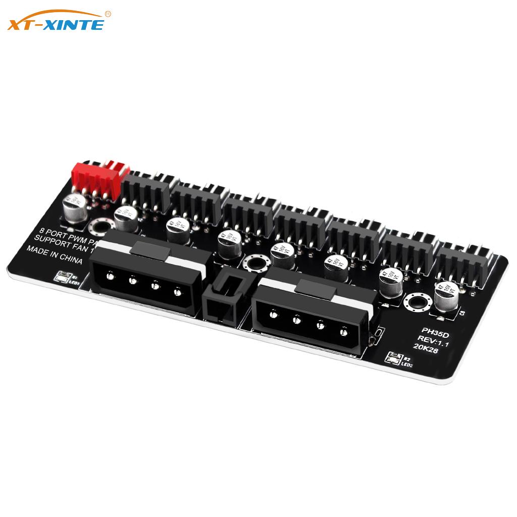 XT-XINTE PWM Cooler Fan HUB Splitter Desktop Computer CPU Fan Expander ...