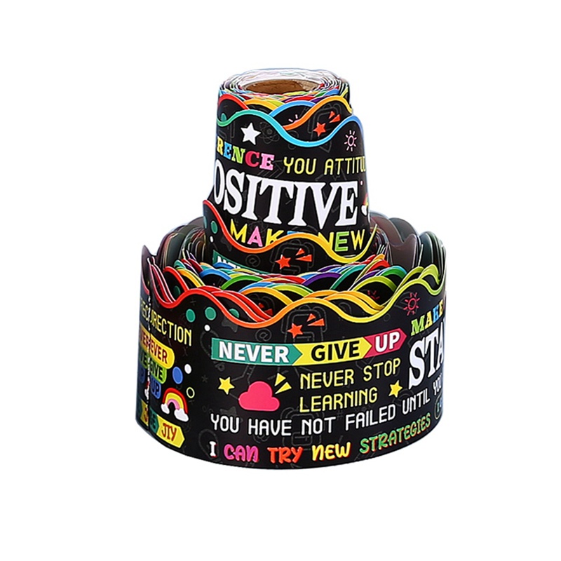 【Dangai359】Bulletin Board Borders Scalloped Border Encourage Trim for ...