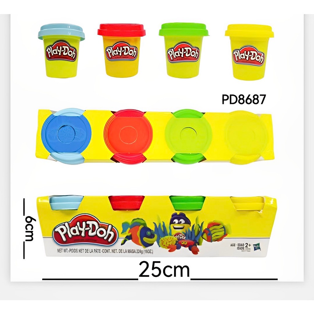 4IN1 Play-doh clay color clay 4pcs Safe and non-toxic colorful clay ...