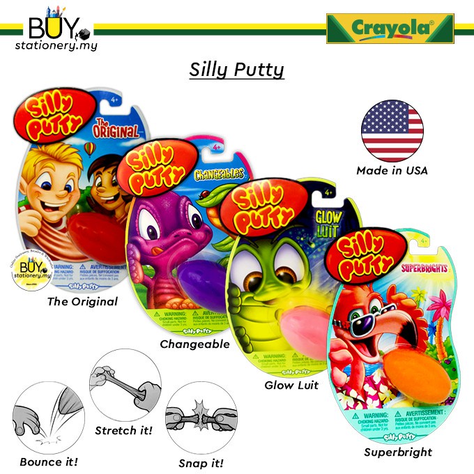 Crayola Silly Putty Slime Squishy Sludge Kids Toy - (1s/CARD) Crayola ...