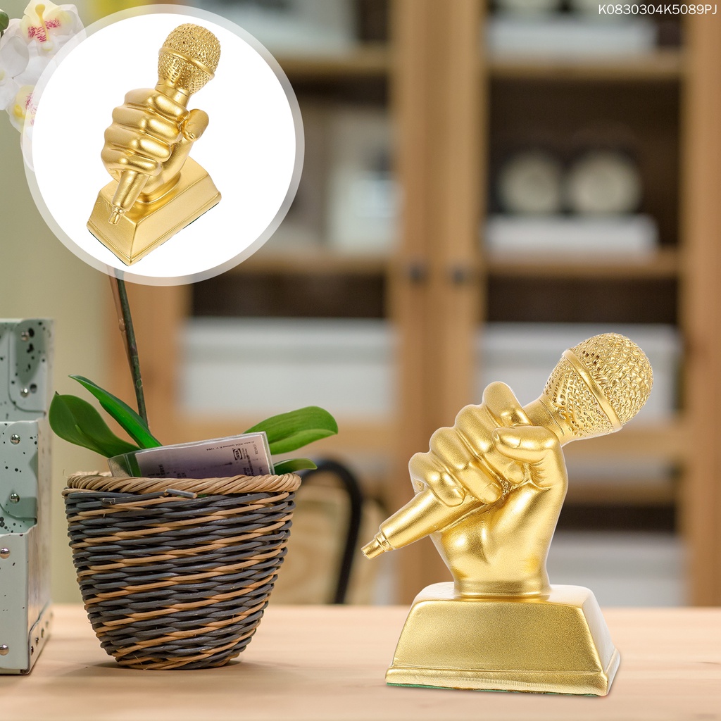 [READY STOCK] Microphone Trophy Resin Decoracion Cumpleaños Para Niña ...