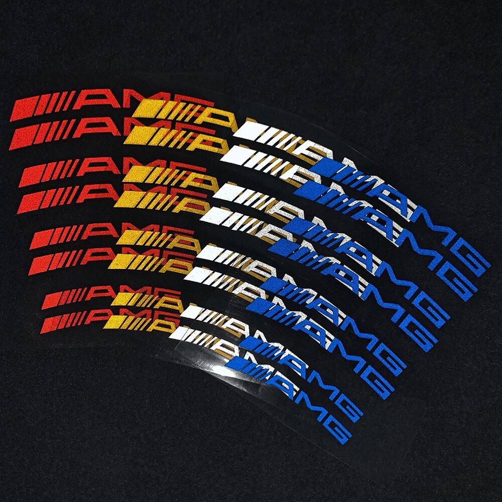 AMG Rainbow Reflect Modified Caliper Sticker Arc Style Car Body Decal ...