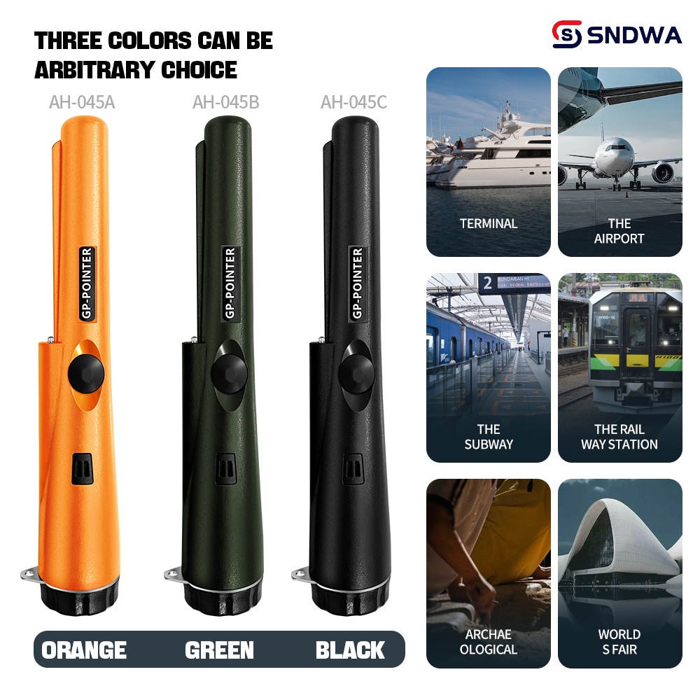 SNDWA Metal Detector Waterproof Handheld Detector Automatic Pinpointing ...