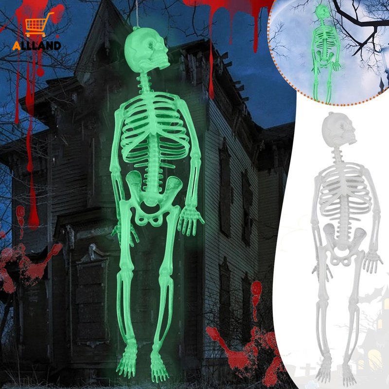 90/32cm Glowing In Dark Skeleton Halloween Decorations/ Luminous ...