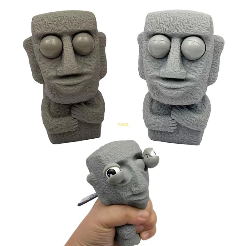 youn Hand Squeeze Toy Rock Man Fidgets with EyePop Novelty Vent Toy for ...