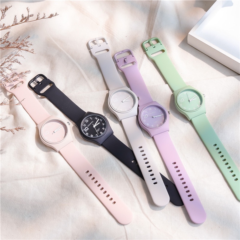 New Jelly Macaron Series Watches Women Korean Style Fashion Elegant ...
