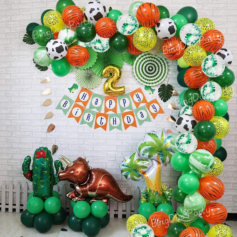 74/75pcs Jurassic World Dinosaur Theme Balloons Garland Arch Kit ...
