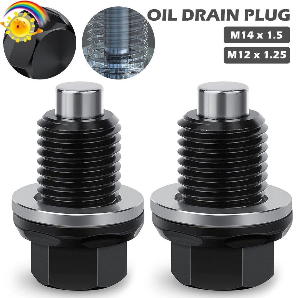 M12 x 1.25/ M14 x 1.5 Magnetic Oil Drain Plugs Aviation Aluminum Magnetic Oil Drain Bolt Plugs ...