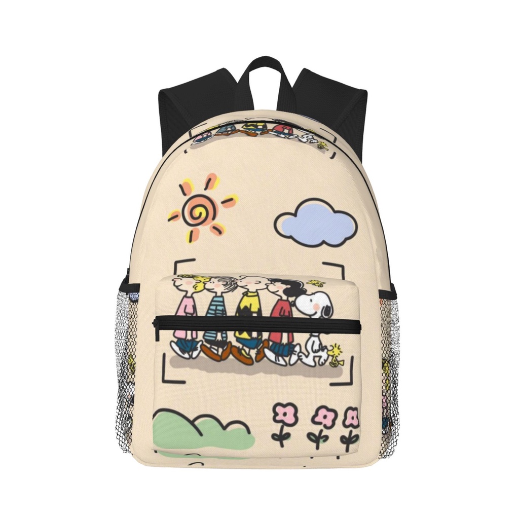 Snoopy Unisex Backpack Student Canvas School Bag Travel Bag Laptop Bag ...