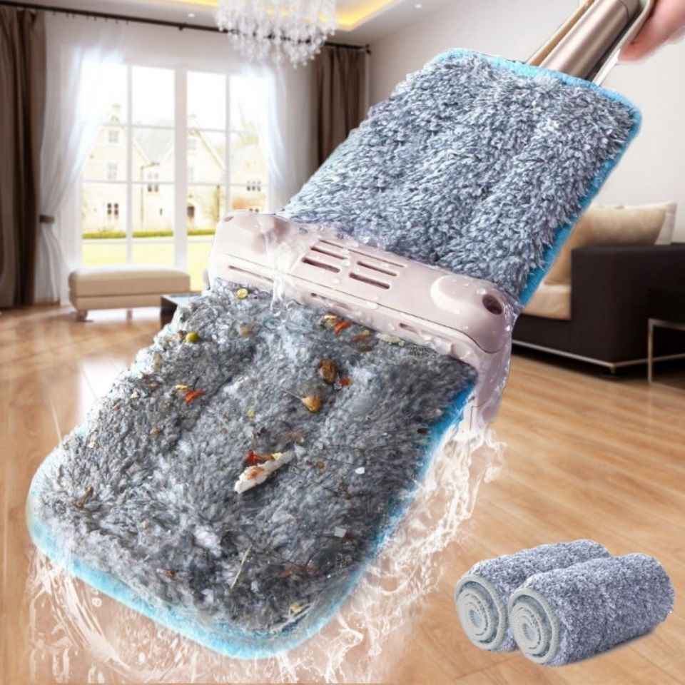 Mop, Self-wringing mop with 360-degree rotating head, Drying with just ...