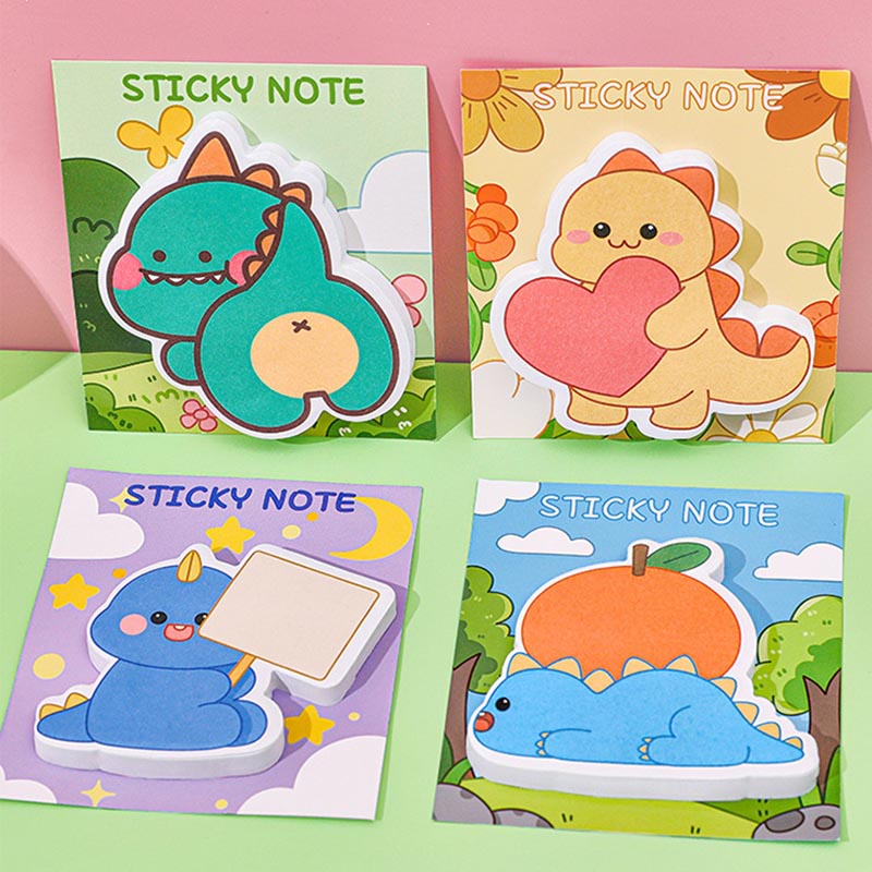 Cartoon Dinosaur Post-it Note Set Memo Notes Index Mark Sticky Note ...