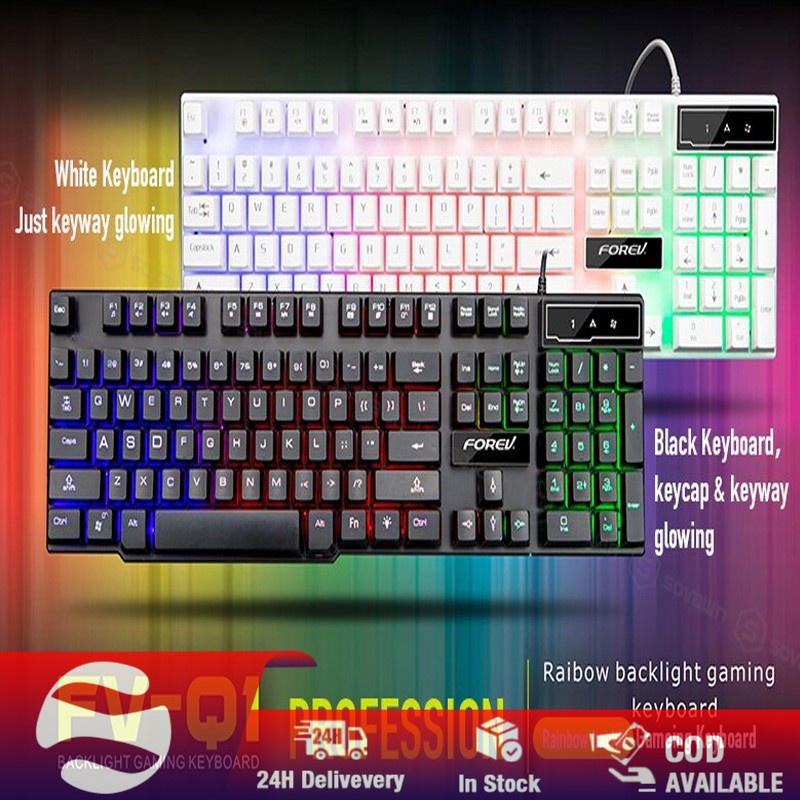 Forev USB 104Key Wired Gaming Keyboard | Shopee Philippines