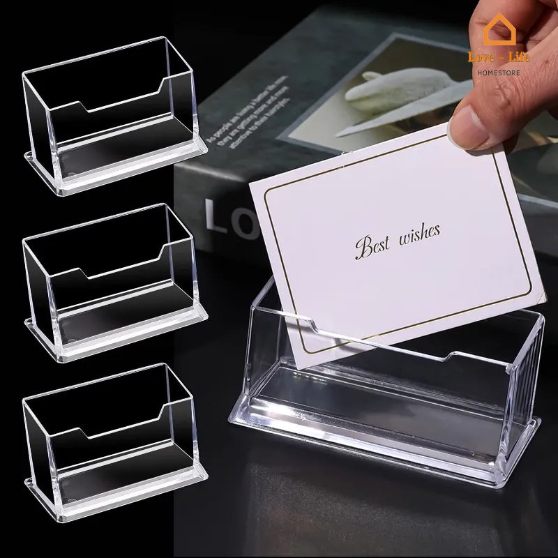 Transparent Acrylic Place Card Holder/ School Office Business Card ...