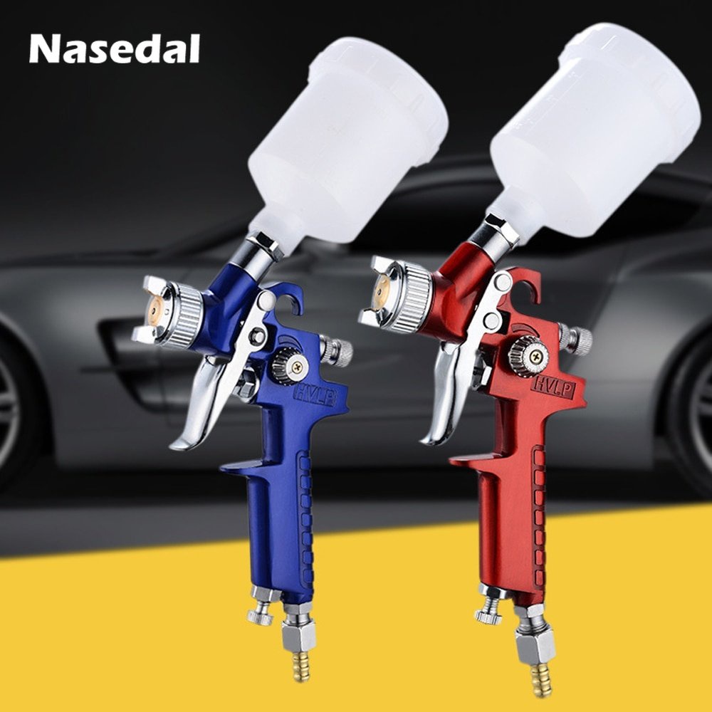 Nasedal Mini HVLP Spray Gun 0.8/1.0mm Nozzle Car Paint Tool Wall ...