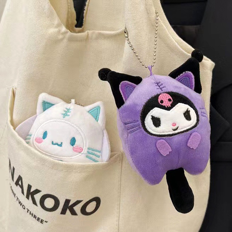 Cute Plush Kuromi Keychain Cartoon Capybara Keyring Bag Pendant Kids ...