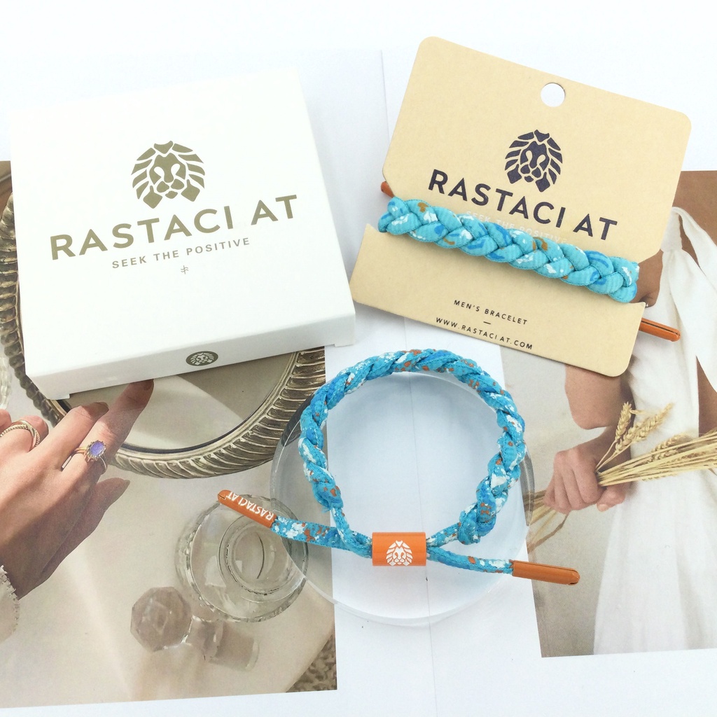 RASTAClAT Bracelet Ink Blue Orange With Premium Gift Box Bracelet For ...