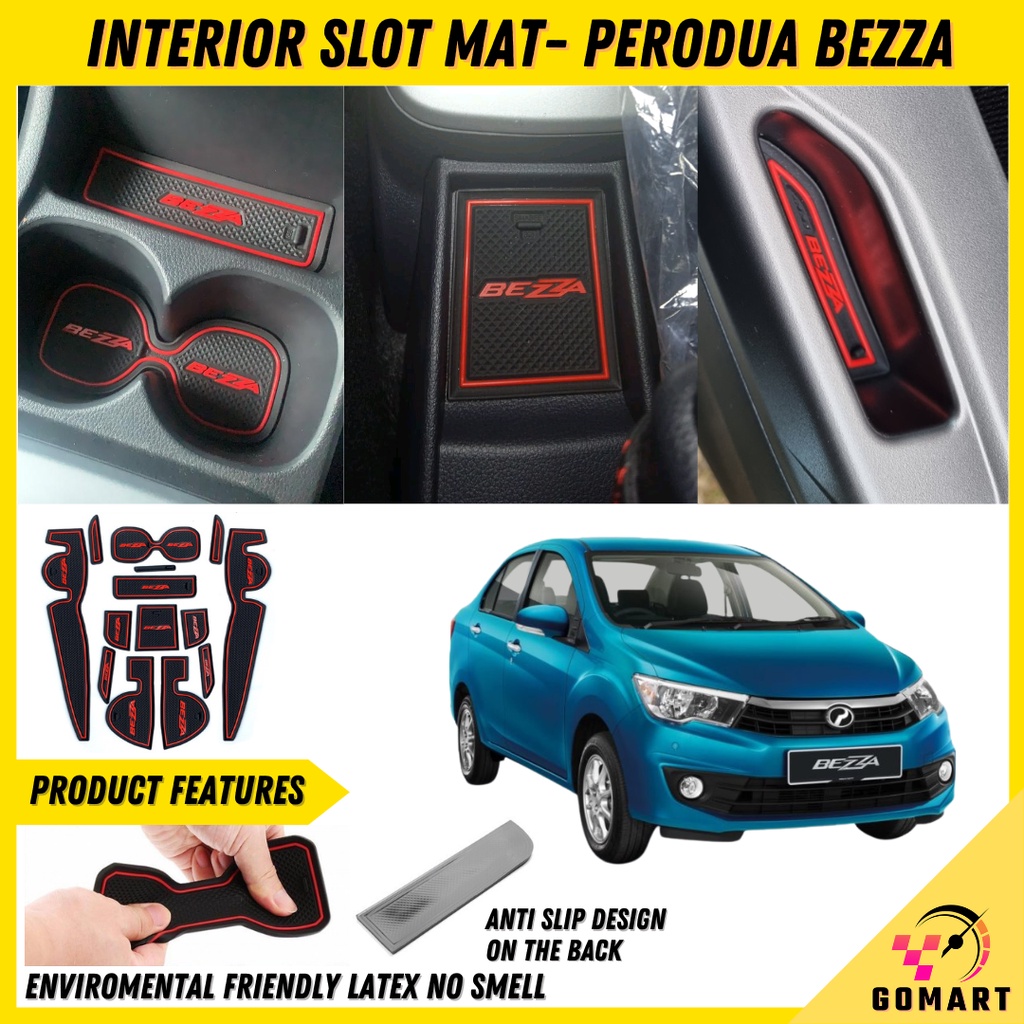 PERODUA BEZZA Interior Slot magic mat Dashboard Door Panel Cup Holder ...