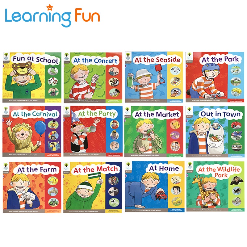 12Books/set Oxford Reading Tree Level1 English Graded Reading Story ...